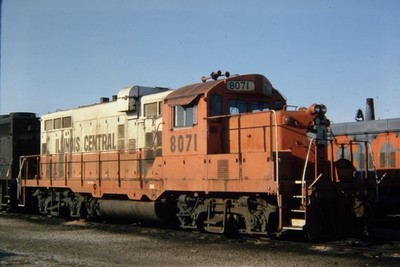 ICG ILLINOIS CENTRAL GULF 8071 CHICAGO IL 1985 KODACHROME TRAIN SLIDE ...