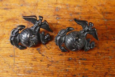 Vintage Vietnam USMC Marine Corps EGA Right/Left Hat Collar Screw Back ...