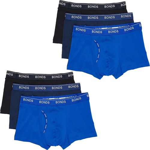 6x Bonds Guyfront Trunks Mens Briefs Boxer Black Blue Underwear Bulk ...