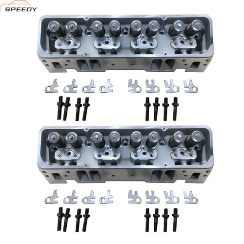 2X Aluminum Cylinder Heads Fit For SBC Chevy 350 190cc 64cc 2.02/1.60 ...
