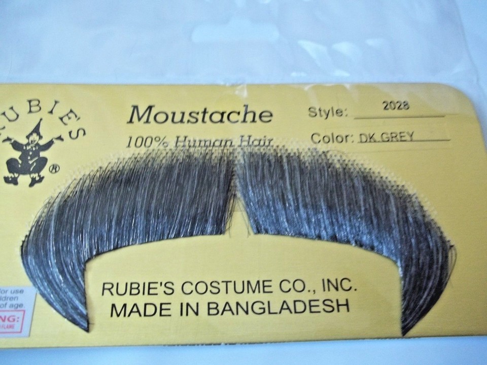 Mustache Human Hair Rubies Theatrical Historical Brown Blonde Grey 2028 ...