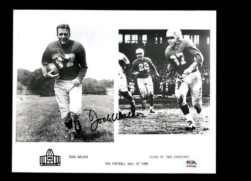Doak Walker PSA DNA Signed 8x10 Photo Lions HOF Autographed | eBay