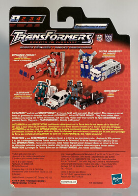 Vintage Transformers RID Robots Disguise Scourge X-Brawn Card Back ...