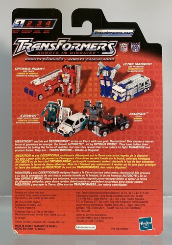 Vintage Transformers RID Robots Disguise Scourge X-Brawn Card Back ...