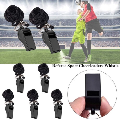 Referee Sport Rugby Cheerleaders Black Whistle Cheerleading Tool ABS ...