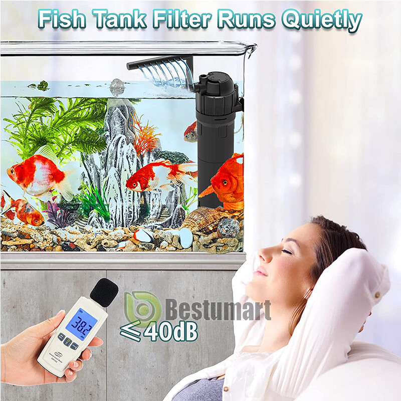 350Gal Aquarium Submersible Filter UV Sterilizer Light Pond Fish Tank ...
