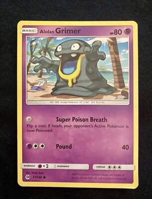 2017 Pokémon TCG Alolan Grimer Sun & Moon Base Set 57/149 Regular ...