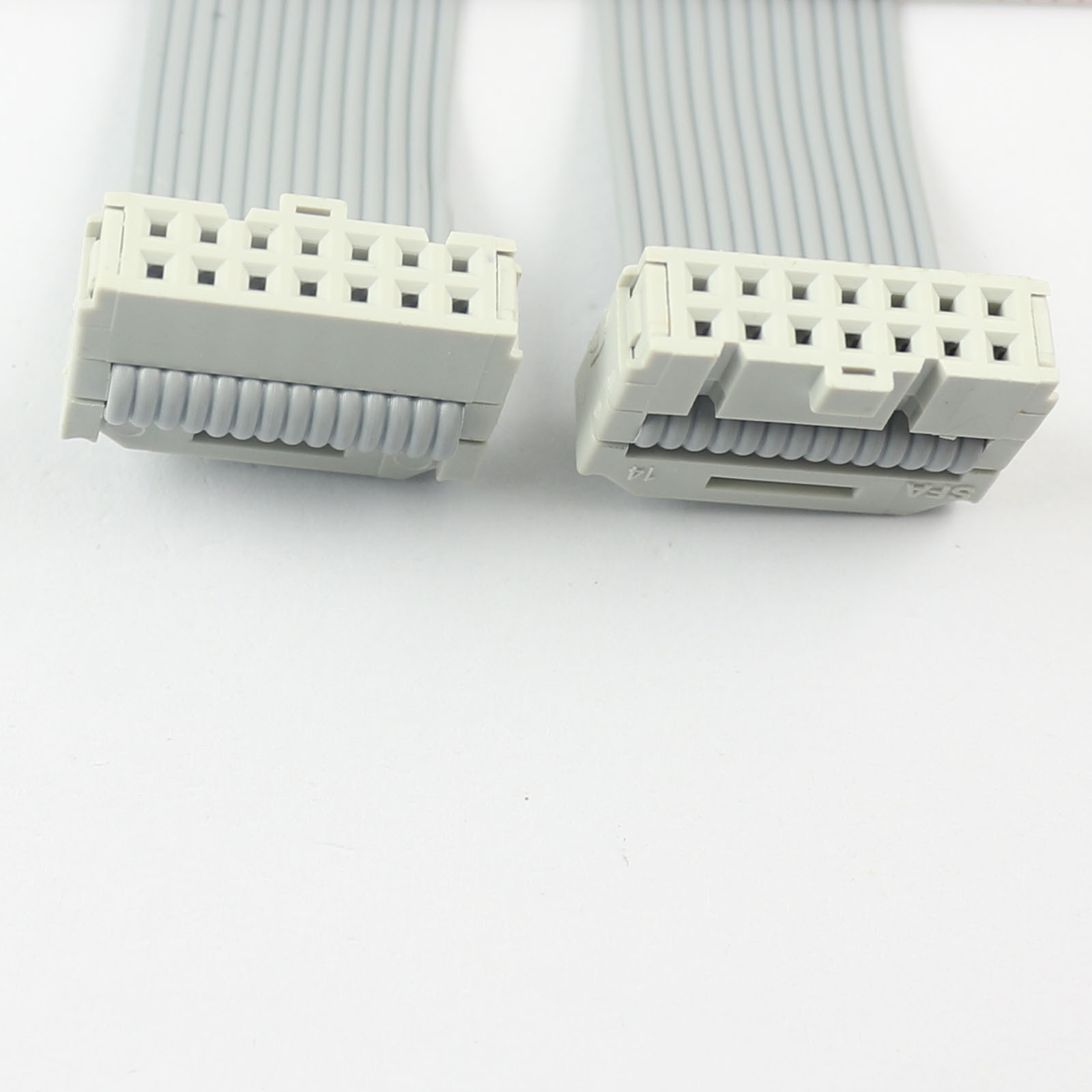 2Pcs 2.54mm Pitch 2x7 Pin 14 Pin 14 Wire IDC Flat Ribbon Cable Length ...
