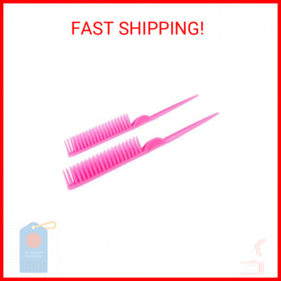 3 Row Styling Comb For Detangling, Defining And Separating Curls (Pink ...