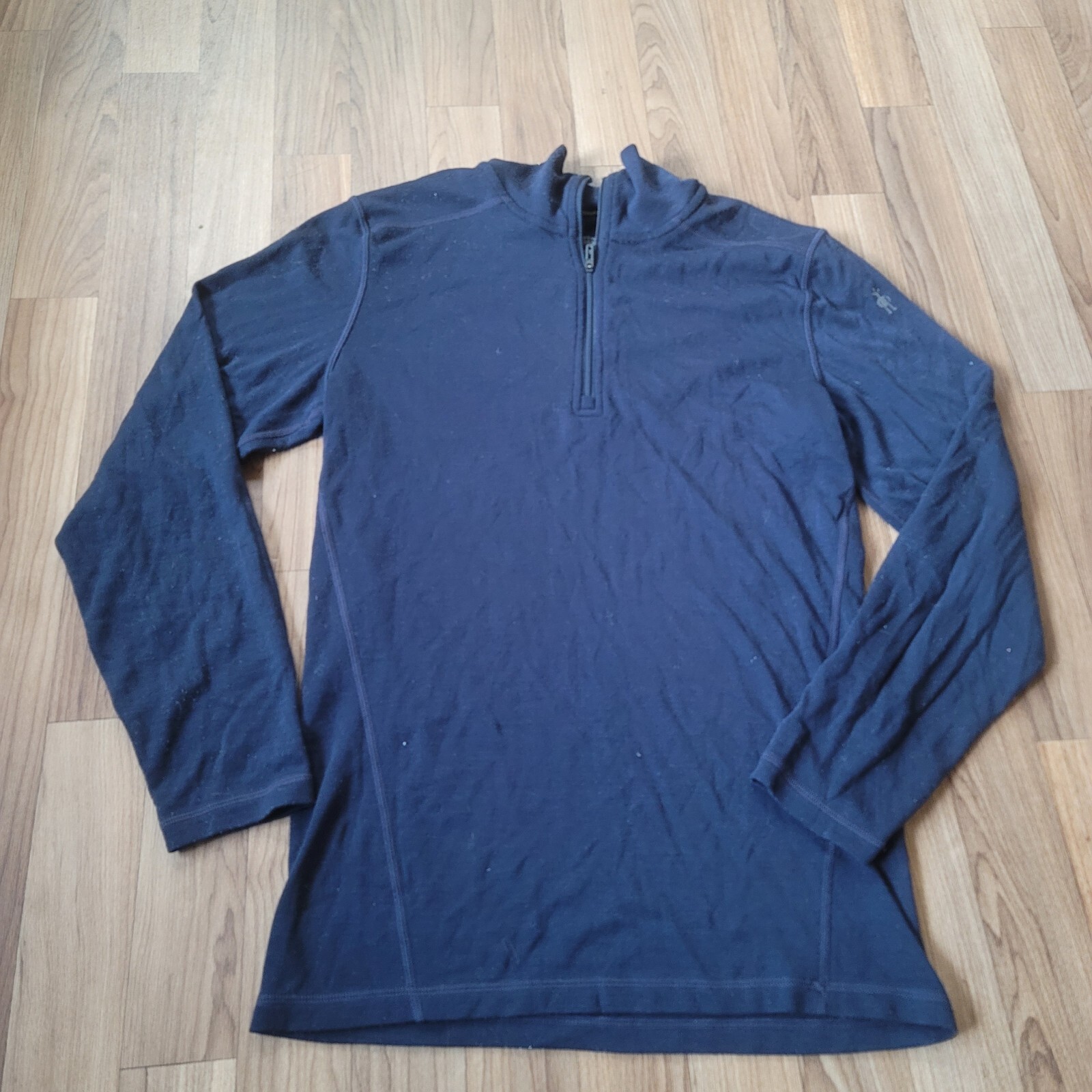 Smartwool Classic Thermal Merino SW016355 Blue Base Layer 1/4 Zip Mens ...