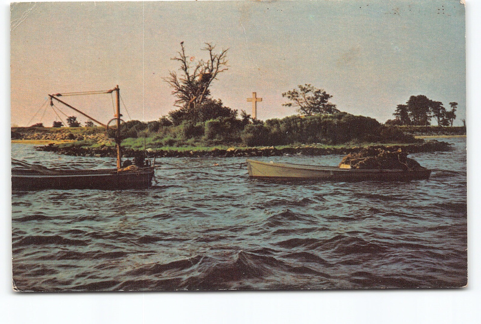 40 Foot Cross St Clements Island Maryland MD Chrome Postcard Vtg ...