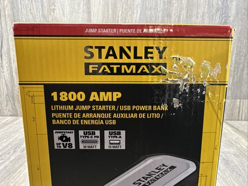 Stanley FATMAX LJ18F | 1800 Amp Lithium Jump Starter & USB Power Bank ...