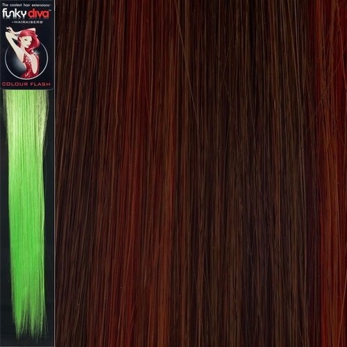 Funky Diva Flash Synthetic 2 Clip-In Hair Extension16" Colour P4/350 ...