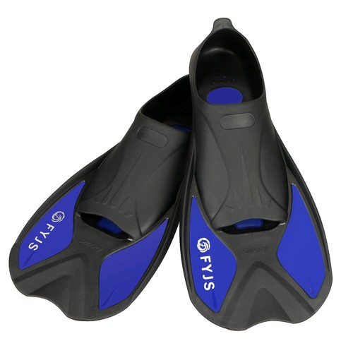 Short Swim Fins,Travel Size Diving Flippers with Mesh Carrying Bag for ...