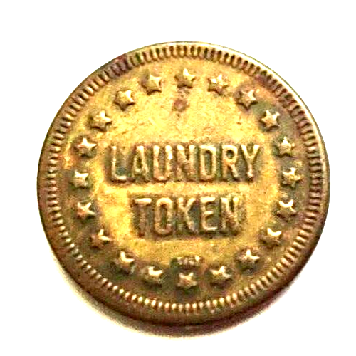 Laundry Token No Cash Value Non Refundable One 1 Brass .875" | eBay