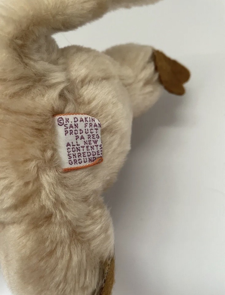 Vintage Dakin Tan Monkey Plush 7" with Nutshells Fill and Brown Felt ...