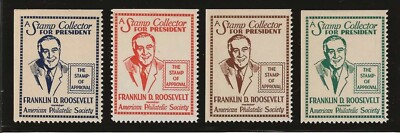 FRANKLIN D ROOSEVELT - STAMP COLLECTOR FOR PRESIDENT - COMPLETE SET OF ...