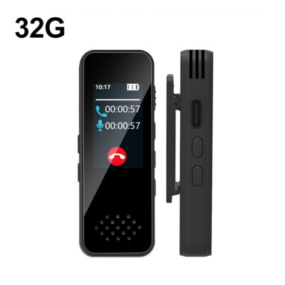 Bluetooth Voice Activated Recorder w/ Back Clip Phone Call Audio Sound ...