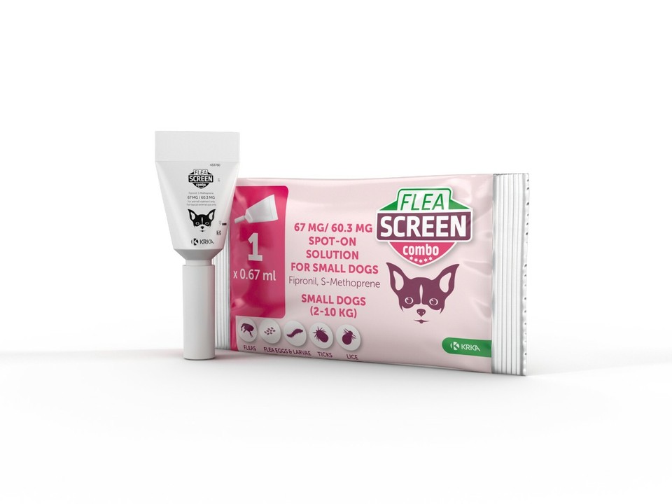 FLEA SCREEN combo Spot On for Dogs & Cats - Kills Fleas, Flea Eggs ...