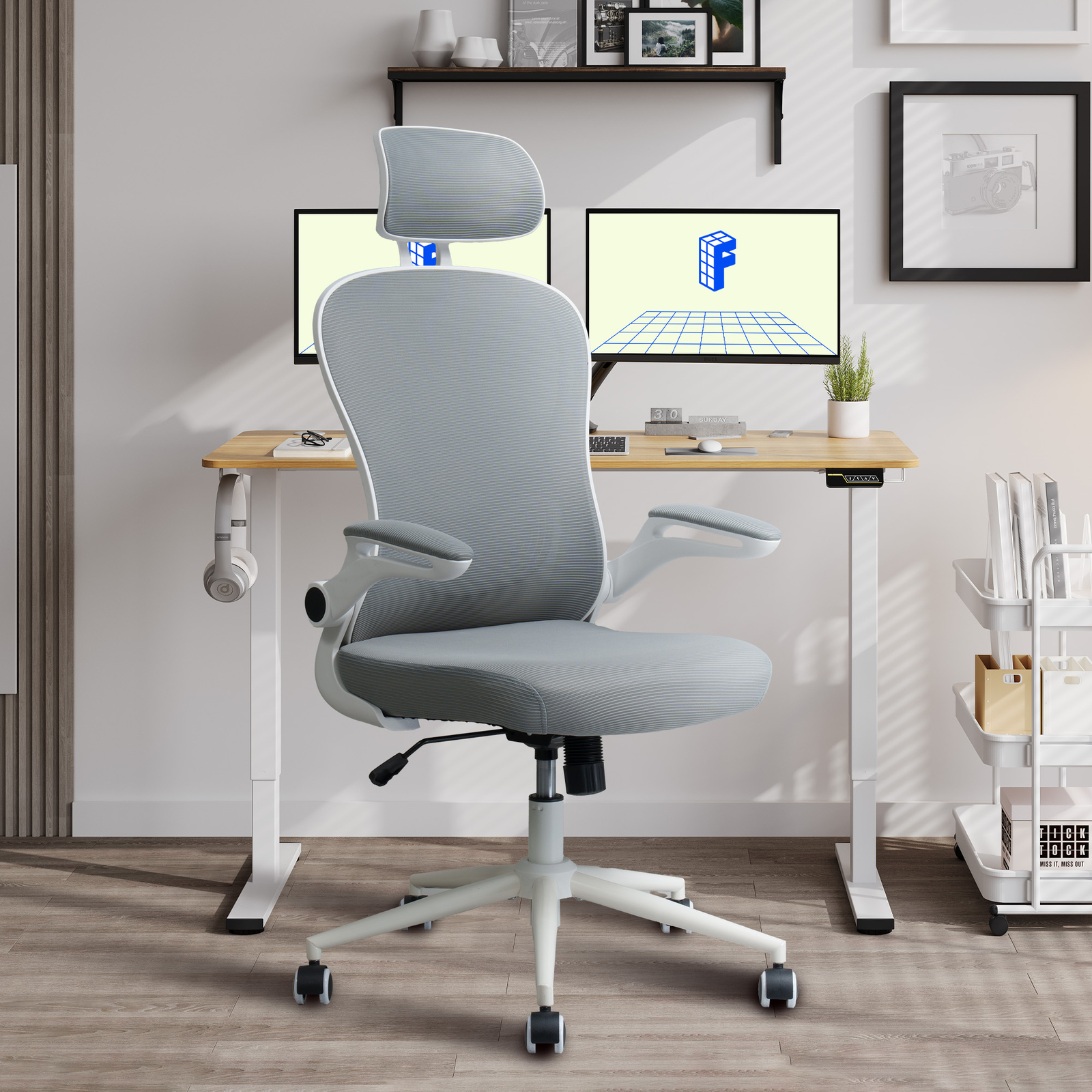 FLEXISPOT OC4-V1 Office Chair,Ergonomic Chairs with Headrest,Lumbar ...