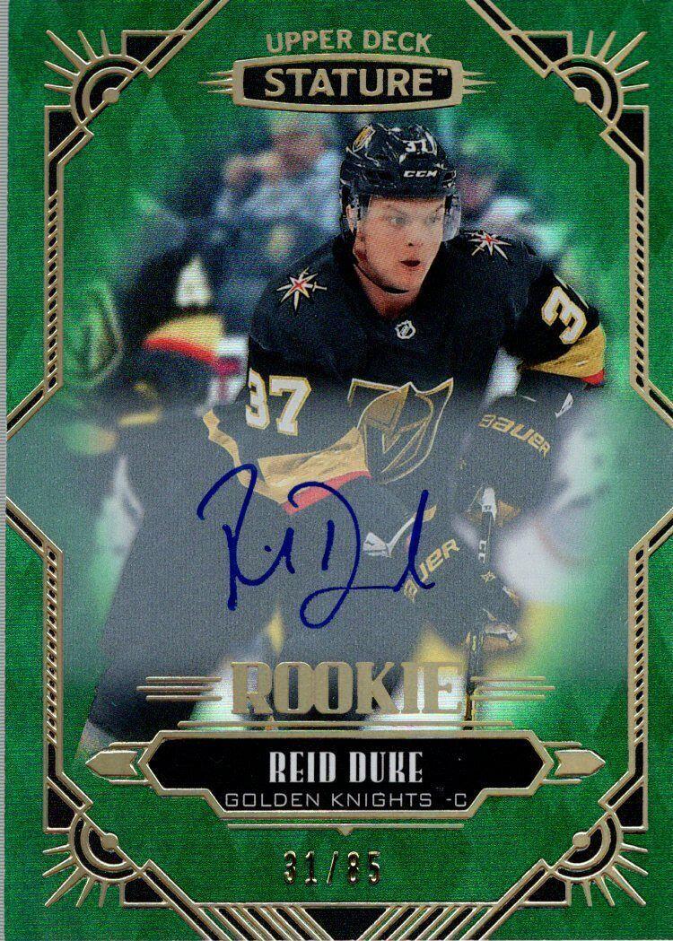 2020-21 Upper Deck Stature - Rookies Reid Duke #170 Green Autographs ...
