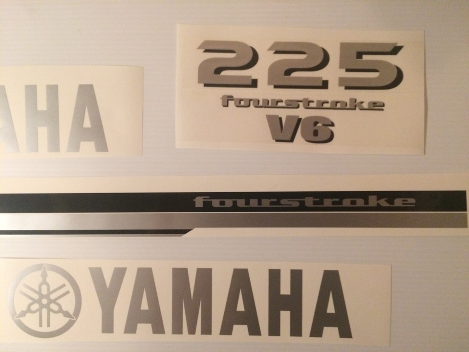 Yamaha Outboard Decal Sticker Kit Marine vinyl V6 kit silver | eBay