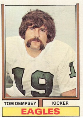 1974 Topps Football Tom Dempsey #270 EX+ PHILADELPHIA EAGLES | eBay