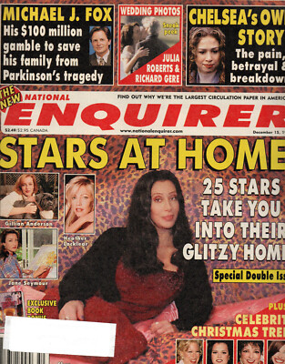 NATIONAL ENQUIRER Magazine December 15 1998 Cher Jane Seymour Inside ...
