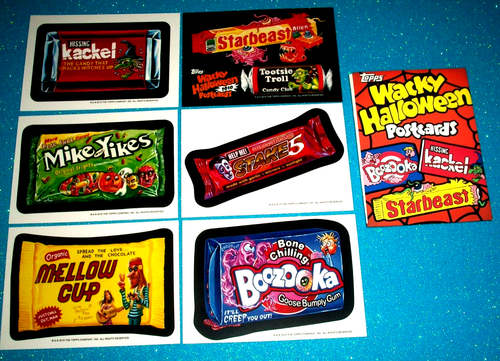 2010 Wacky Packages Postcards Halloween Complete RARE Postcard Set 6/6 ...