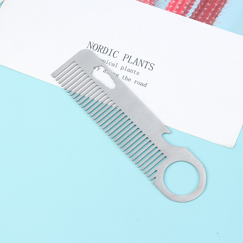 Metal Barber Combs Stainless Steel Hair Comb Fine Cutting Comb Men's ...