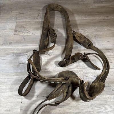 Antique Leather Horse Harness Tack With Hardware Primitive Country Farm ...