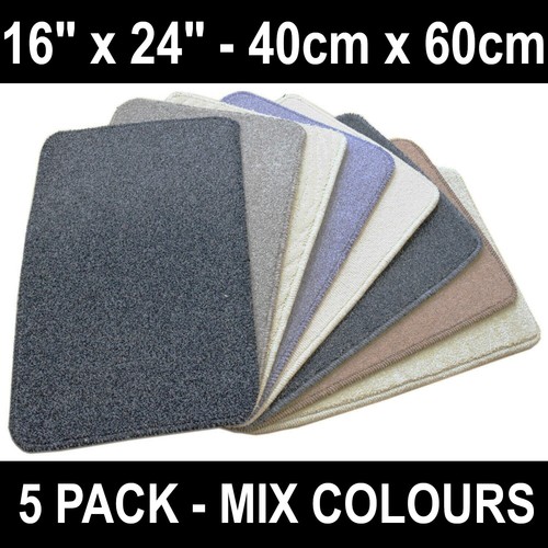 5x Non Slip Indoor Hard Wearing Carpet Rugs Door Mats 16" x 24" 40x60cm ...