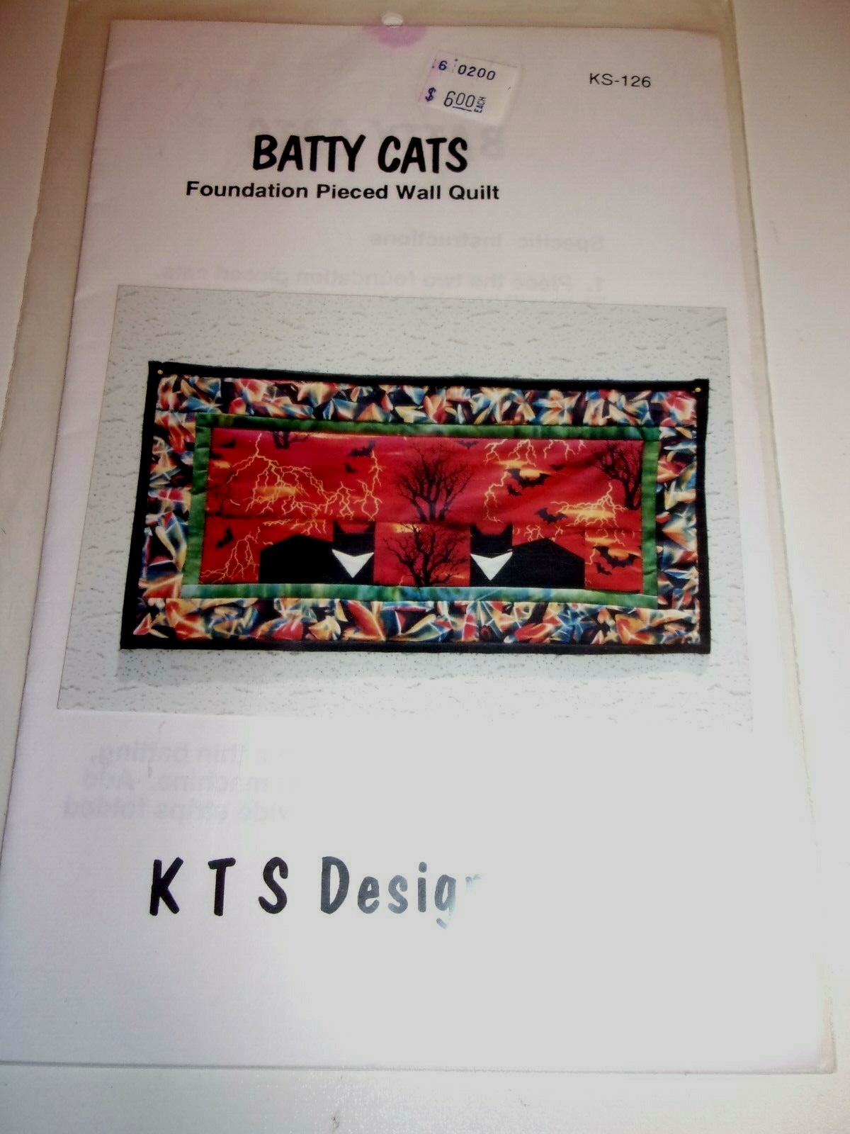 KTS DESIGNS "BATTY CATS" FOUNDATION PIECED WALL QUILT | eBay