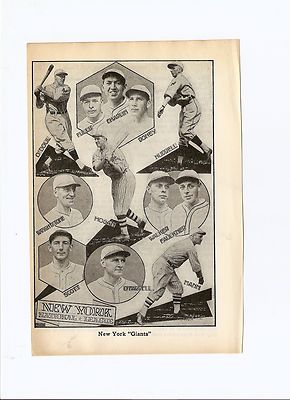 Giants 1928 Team Picture Carl Hubbell Shanty Hogan Lefty O'Doul Chick ...