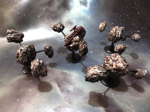 Asteroid Field (4 piece set) Battle fleet, Firestorm Armada Proxy | eBay
