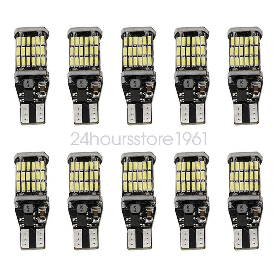 10X T15 921 912 LED Reverse Backup Light Bulbs W16W 916 White Super ...