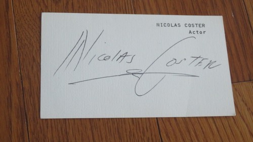 Nicolas Coster Autographed Hand Signed 3x5 Card All the President's Men ...