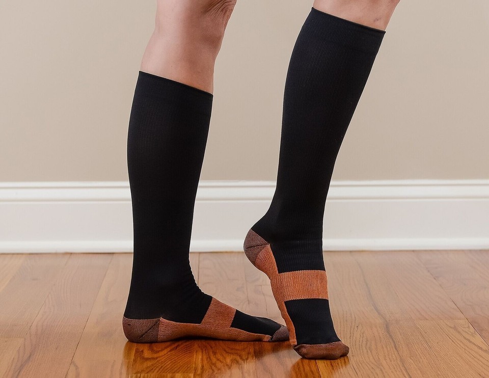 Miracle Copper MCSLXL Anti-Fatigue Compression Socks (Large/Extra Large ...