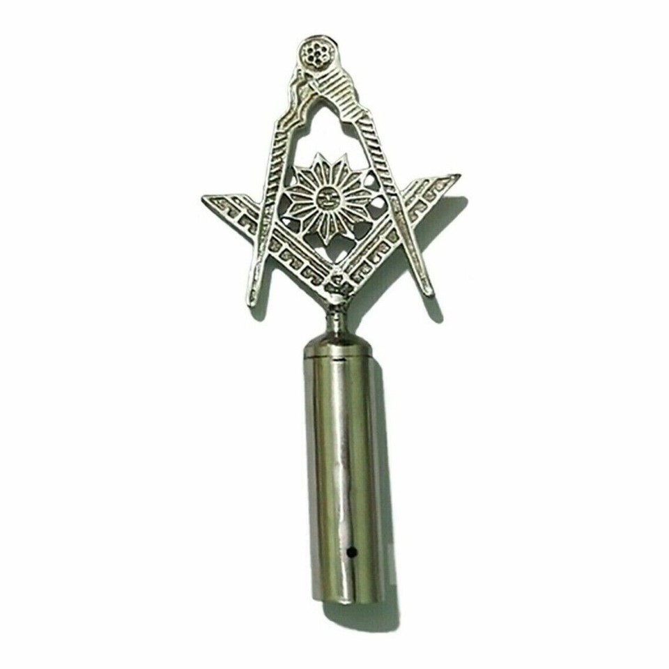 Masonic BLUE LODGE RODS & TOPS, MM , Silver Color Freemason Masonic ...