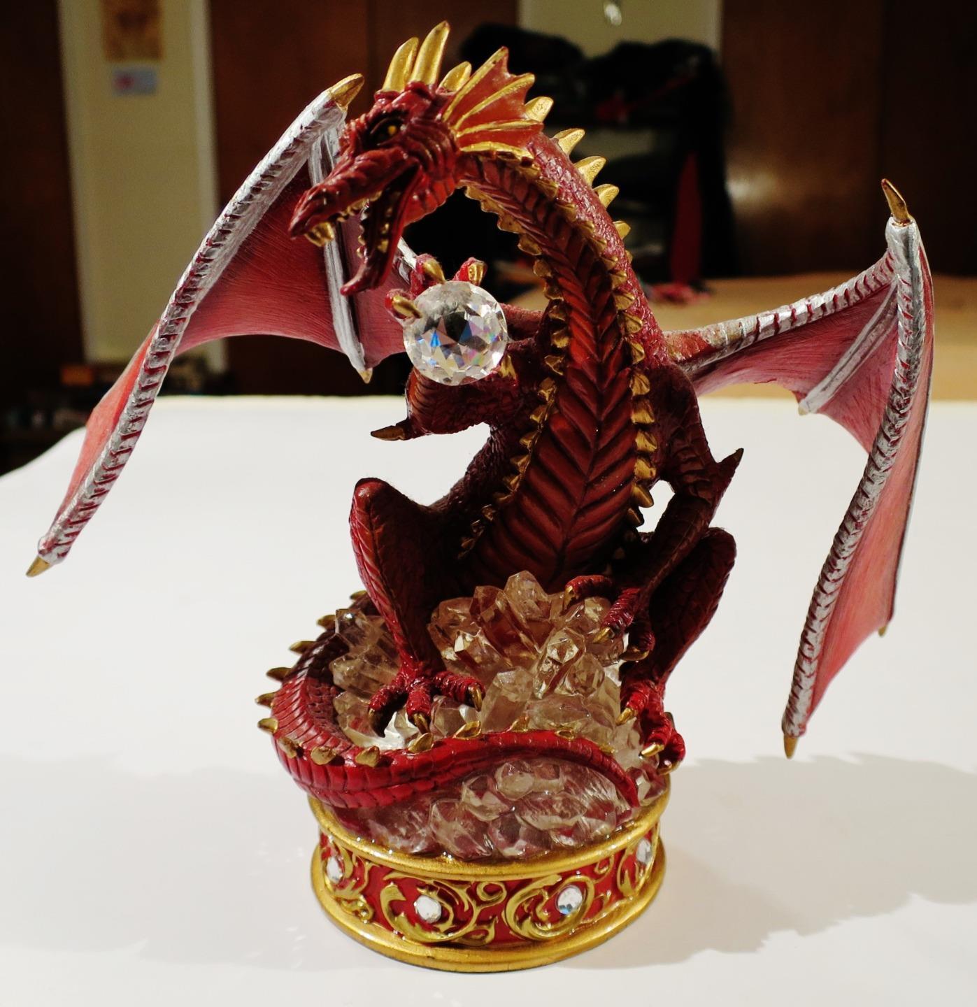 6 DRAGON FIGURINES FIGURES STATUES TREASURE DRAGONS COLLECTION FANTASY ...