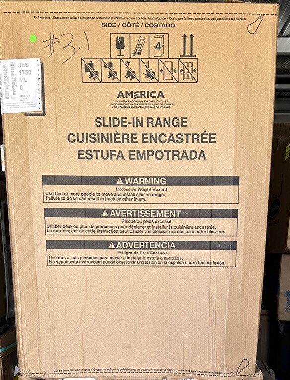 JennAir Rise JES1750ML 30" Slide-In Downdraft Electric Range 4 Elements ...