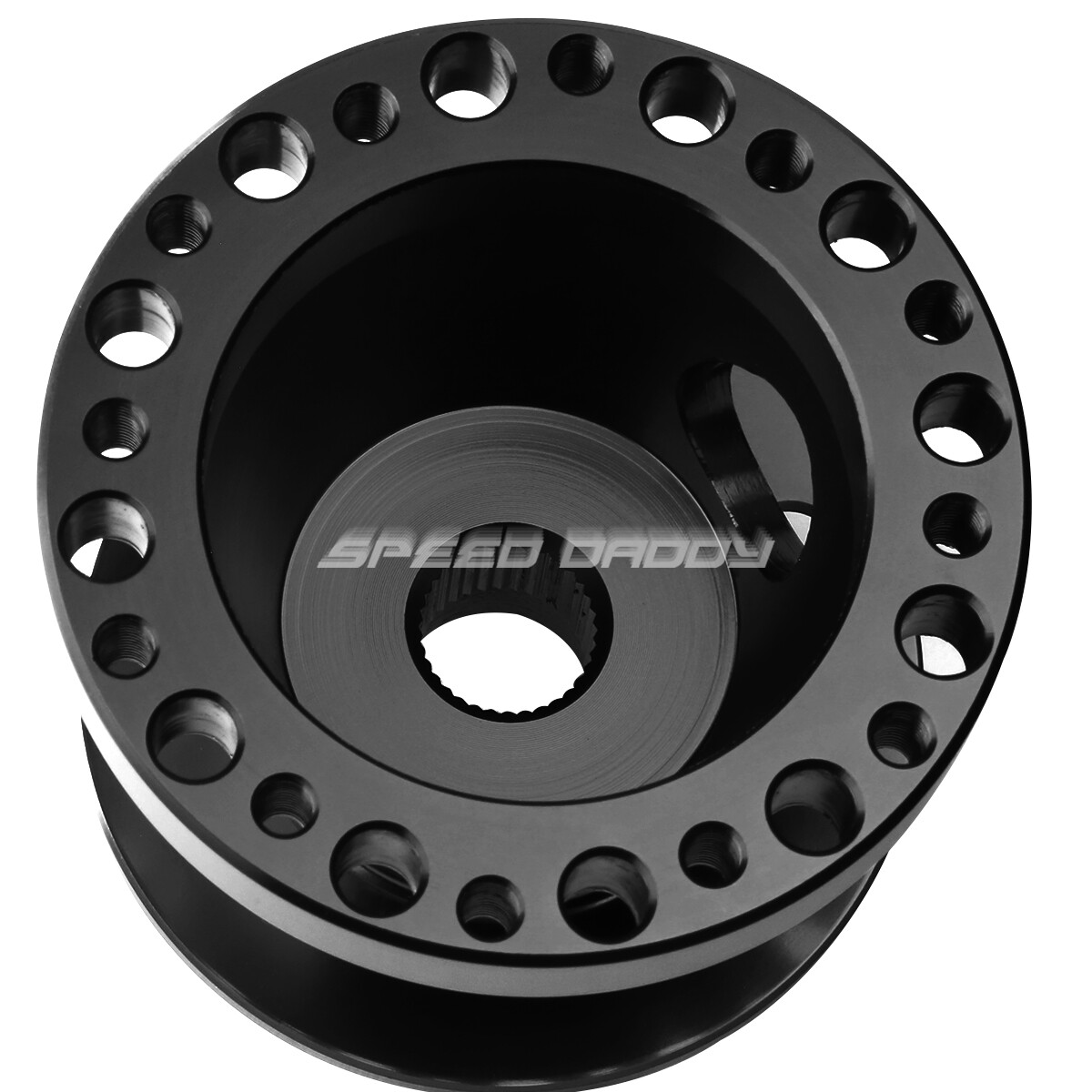 FOR AE86 COROLLA SW20 MR2 MK 4 BLACK ALUMINUM STEERING WHEEL 6-HOLE HUB ...