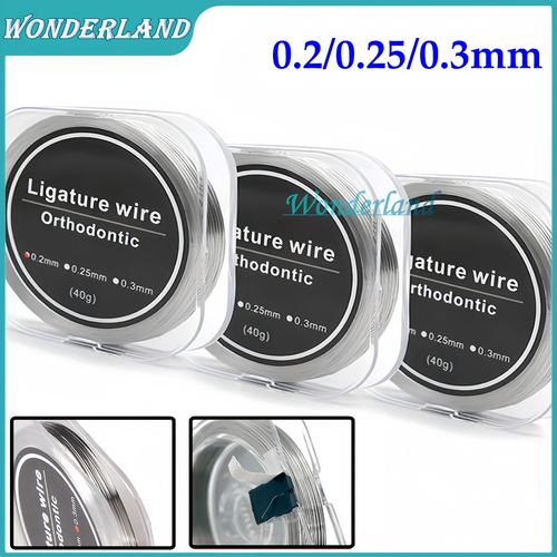 Dental Orthodontic Ligature Wires 0.2/0.25/0.3mm Stainless Steel Wire ...