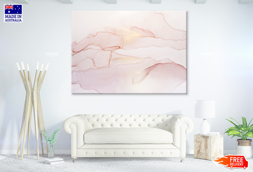 Pink White & Gold Abstract Design Print Premium Poster High Quality ...