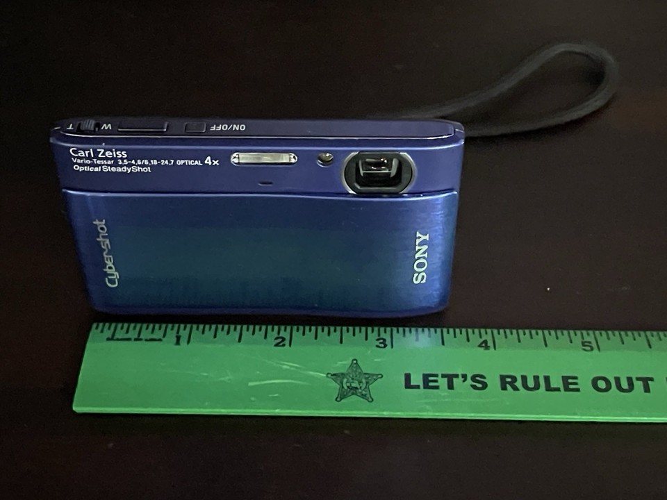 Sony Cyber-shot DSC-TX1 10.2MP Digital Camera-Blue-Carl Zeiss Lens ...