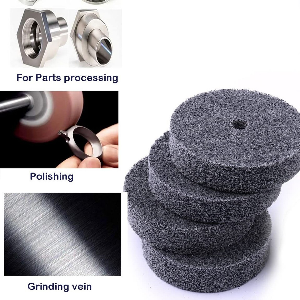5 Pcs 3 Inch Fiber Buffing Wheels 3/8" Arbor Hole Fiber Buffing ...