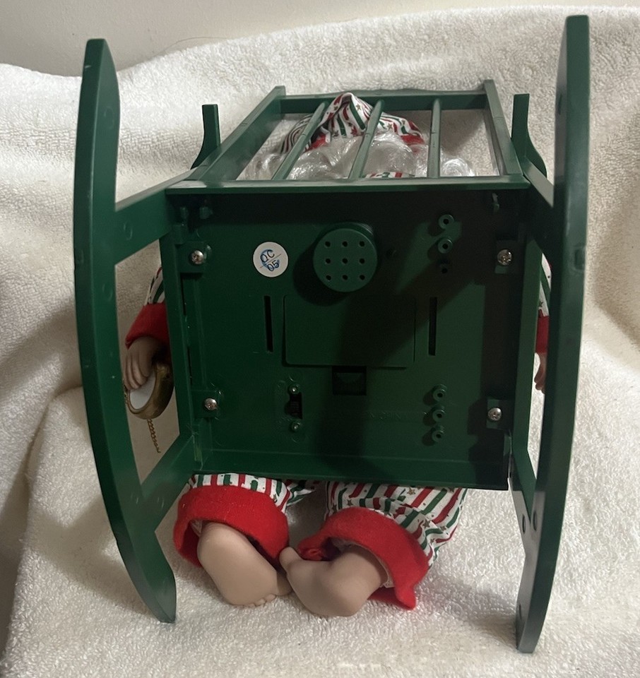 Animated 12” Vintage Sleeping SANTA CLAUS Snoring Rocking in Chair | eBay