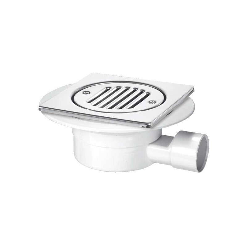 McALPINE Shallow Wet Room Shower Gully Drain VSG1T6SS for Tiled Floor ...