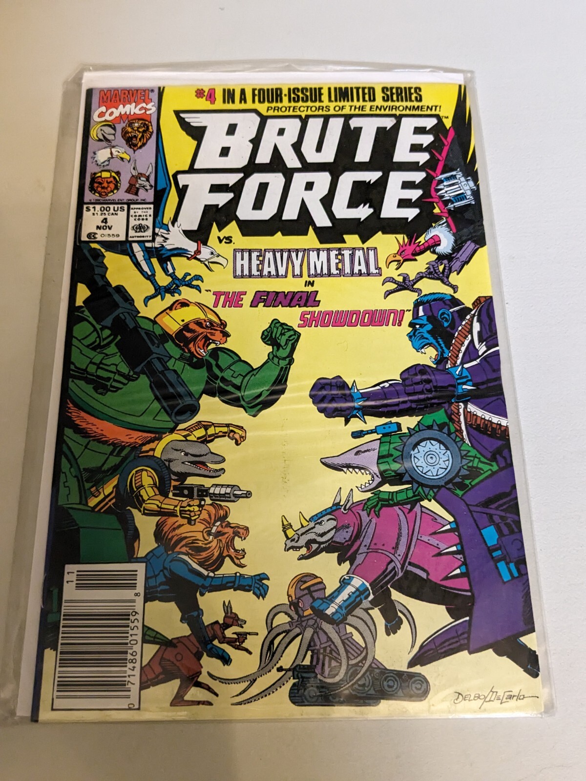 Brute Force #4 of 4 Limited Series August 1990 Marvel Comic (Bag ...