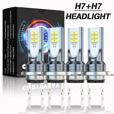 For Mercedes-Benz E350 E320 E550 Combo 4x LED Headlight High&Low Beam ...